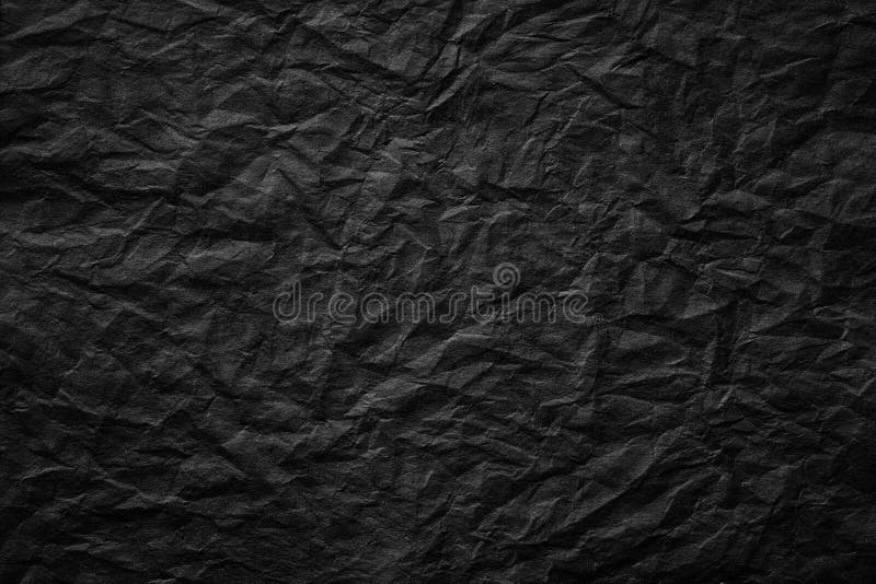 Black Paper Background, Crumpled Template Texture for Inserting Text ...