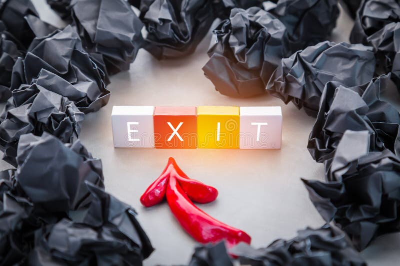 Do Not Block the Exit Sign in Red Letters on White Background Stock ...