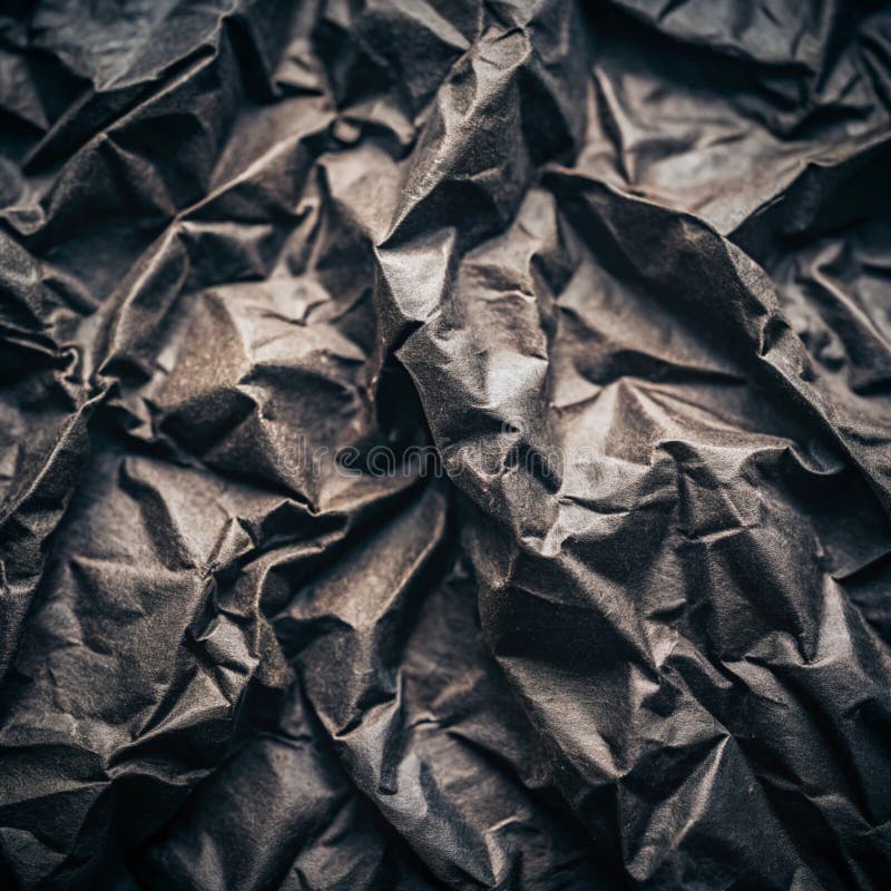 Black Crumpled Paper Texture Stock Illustration - Illustration of paper ...