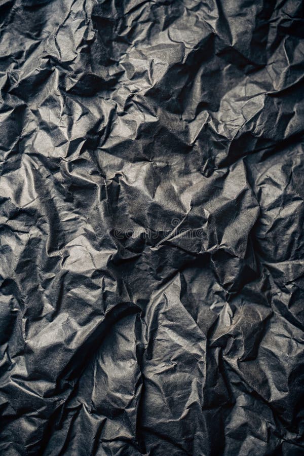 Black Crumpled Paper Texture Stock Illustration - Illustration of ...