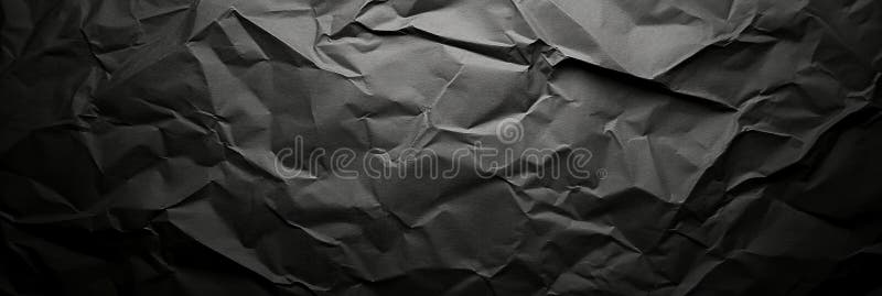 Black Crumpled Paper Texture Background, Dark Abstract Creased Paper ...