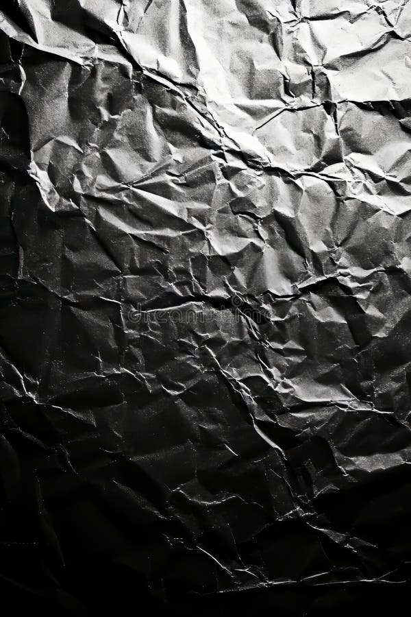 Black Crumpled Paper Wrinkled Background, Dark Texture, Abstract Lines ...