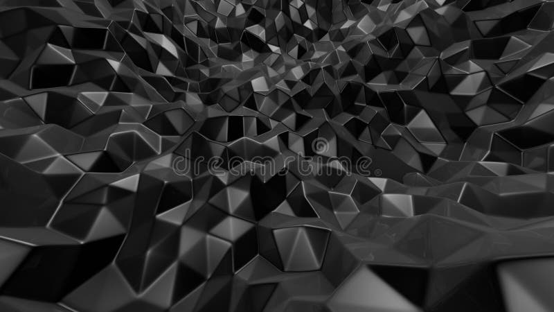 Black Crystal Background With Triangles 3d Illustration 3d Rendering