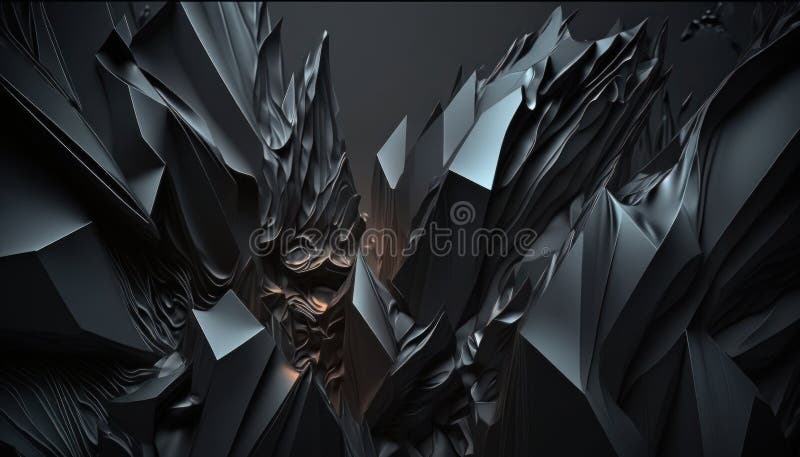 Black Crystal Obsidiian Background Sharp Stock Illustration ...