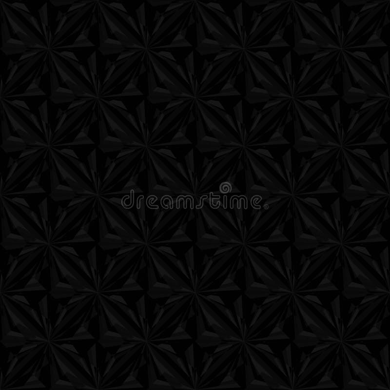 Black Crystal Seamless Pattern. Repeating Dark Diamond Crystal ...