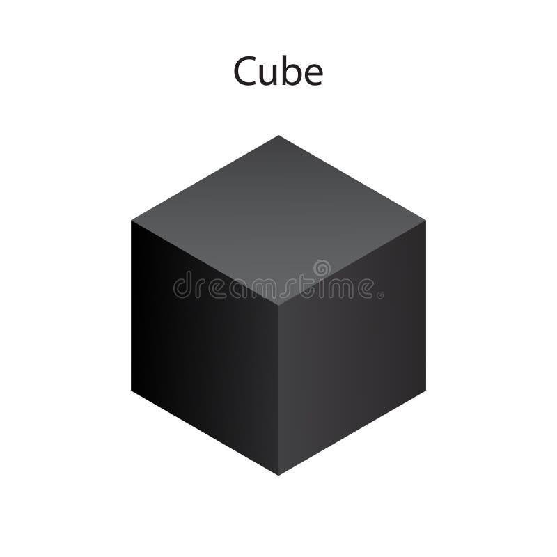 Black Cube with Gradients for Game, Icon, Packaging Design or Logo ...
