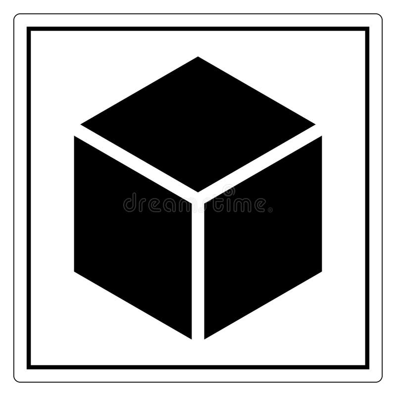 Black Cube Icon on White Background for Minimalist Design and Graphics ...