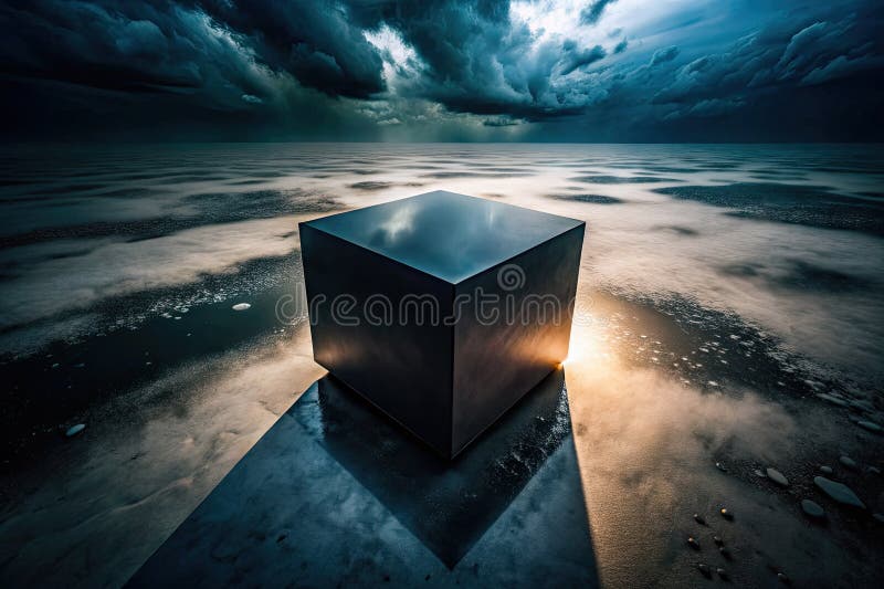 A Black Cube Looms a Symbolic Representation of the End HighAngle ...