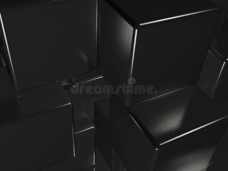Black cubes stock illustration. Illustration of metaphor - 109147708