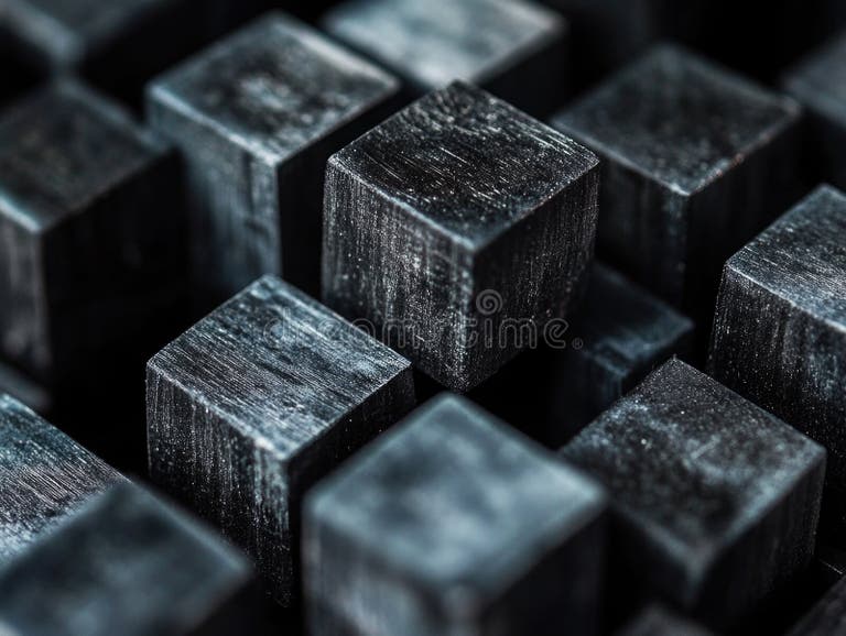 Black Cubes Close Up stock photo. Image of element, contemporary - 376483048