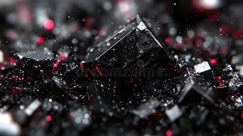 Black Cubes Exploding, Red Sparks, Dark Background, Digital Art ...