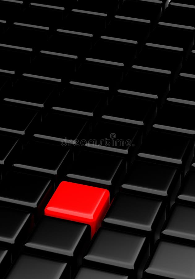 Black Cubes and Red stock illustration. Illustration of idea - 29687218
