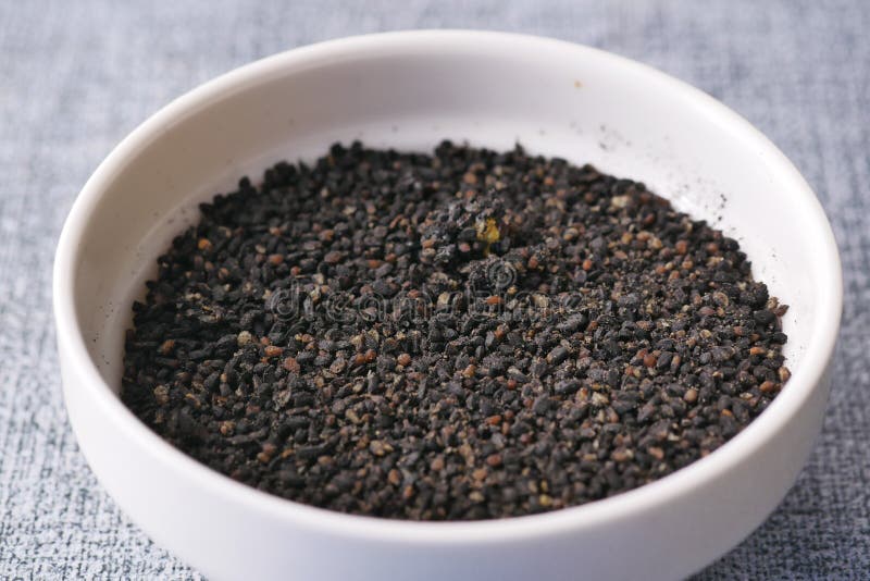 Black Cumin Seed in a Bowl on Table Stock Photo - Image of culinary ...