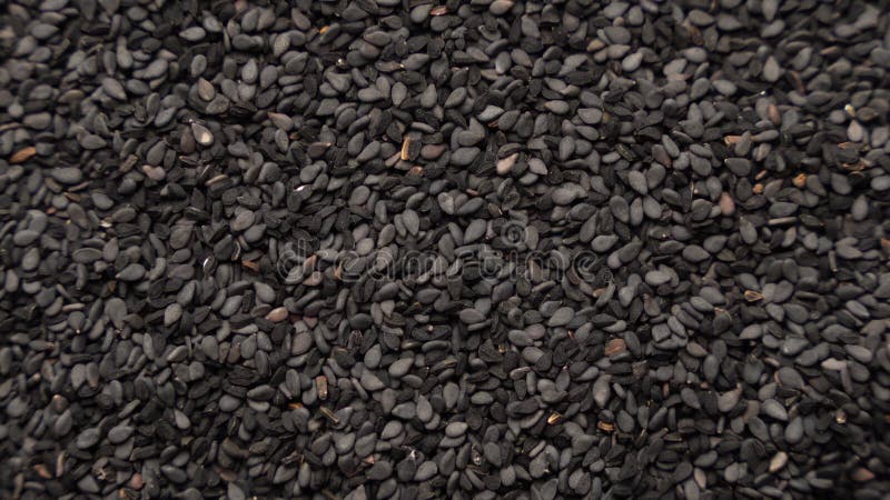 Black Cumin Seeds Rotating in a Circle, Texture, Background Stock ...