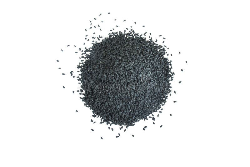 Black Cumin Seeds on a White Background Stock Image - Image of flavour ...