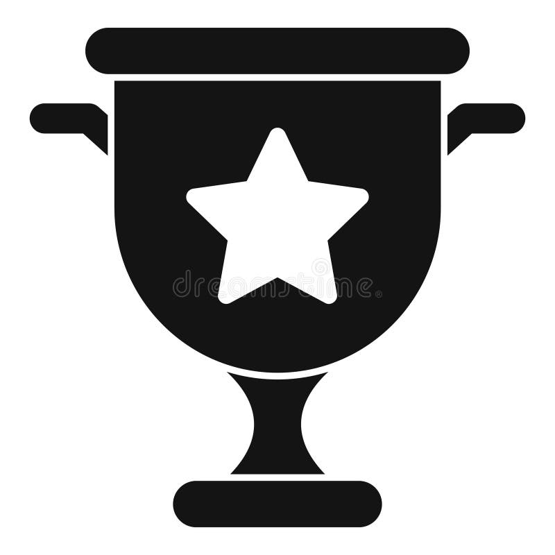 Black Cup Award with Star for First Place Winning Stock Vector ...
