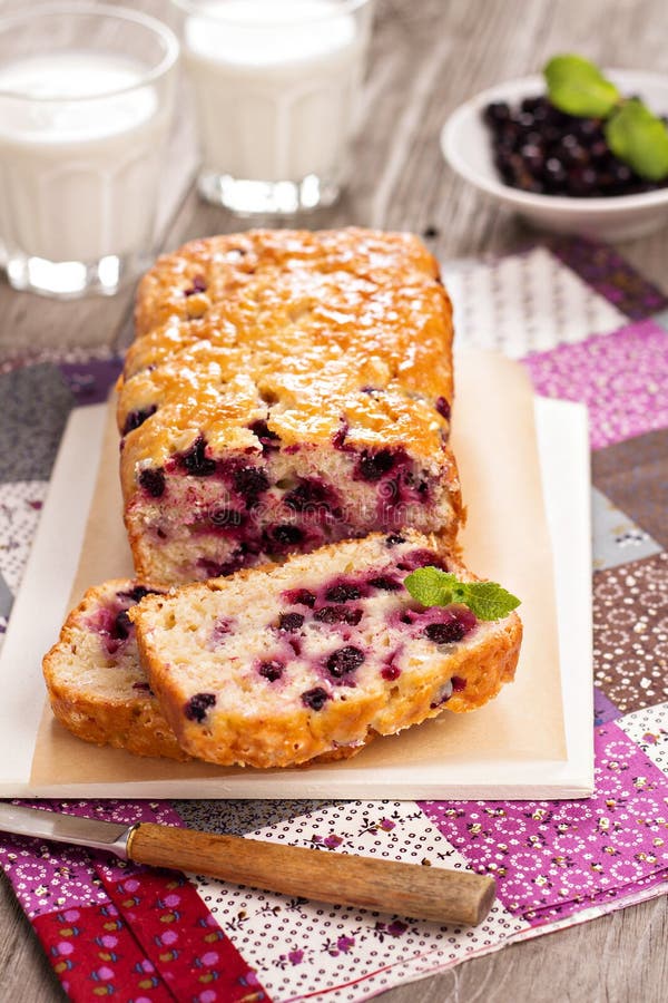 Black currant loaf cake stock photo. Image of snack, berries - 36107804