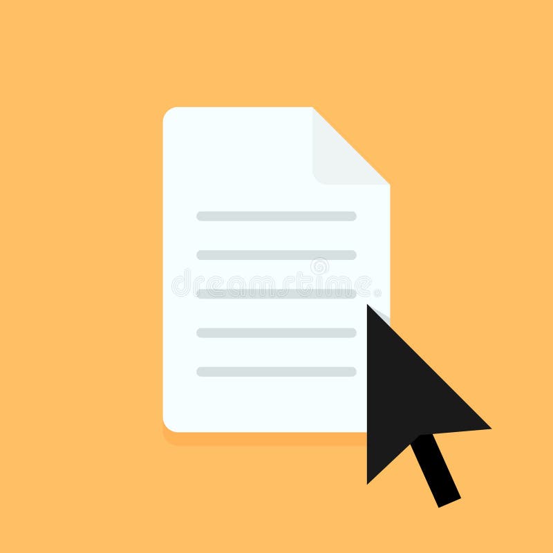 Document interaction icon stock illustration. Illustration of interface ...