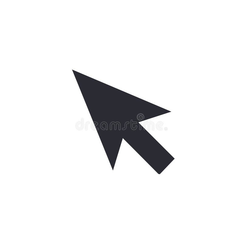 Black Cursor Arrow Pointing Diagonal, Design Element for Website ...