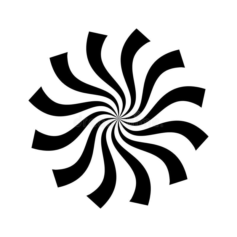Black Curved Lines Swirl Circle Logo Vector Stock Vector - Illustration ...