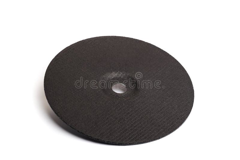 Black Cutting Disc Isolated on White Background Stock Photo - Image of ...