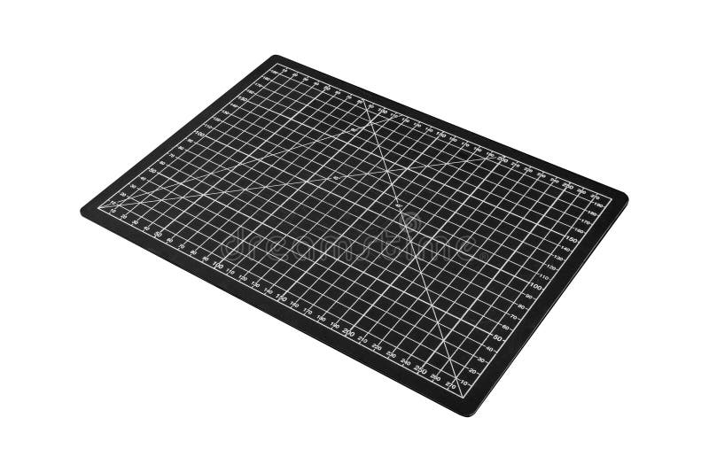 A Black Cutting Mat with a White Grid is Isolated Stock Illustration ...