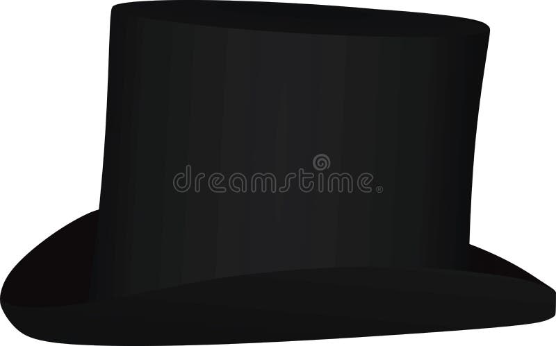 Black Cylinder Hat. Side View Stock Vector - Illustration of elegance ...