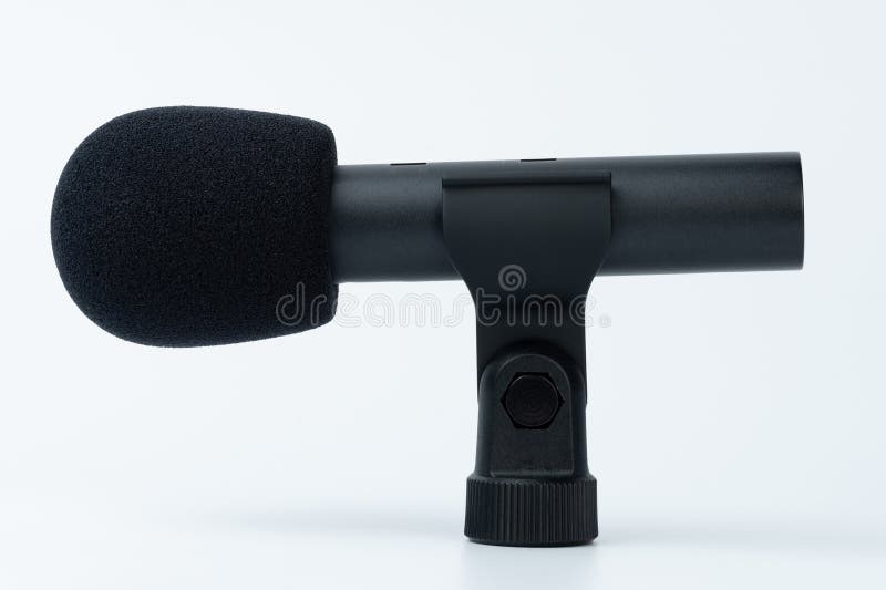 Black cylinder microphone stock photo. Image of sound - 322380736