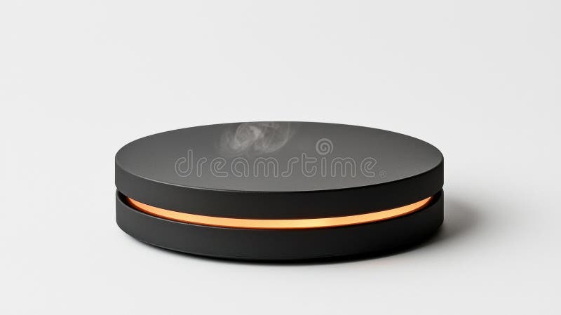 A Black Cylindrical Object with a Glowing Orange Ring Around Its Middle ...