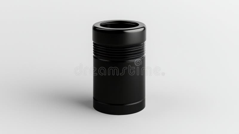 A Black Cylindrical Object with a Threaded Opening and a Slightly ...