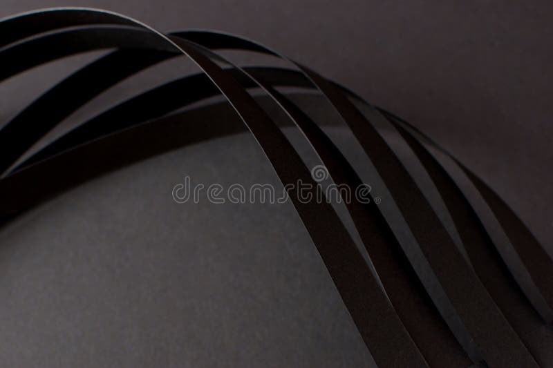 Black 3d Background with Curved Stripes Stock Photo - Image of curved ...