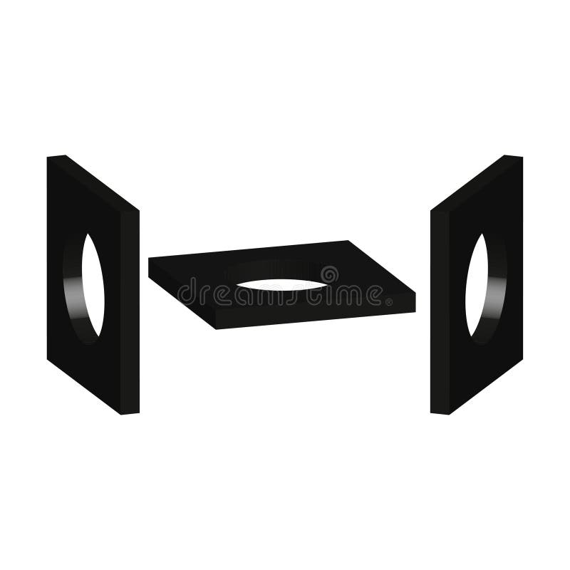 Black Geometric Shape Projection Stock Illustrations – 685 Black ...