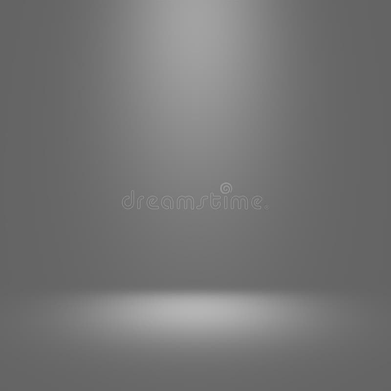 Gray Studio Background with Spotlight Stock Illustration - Illustration ...