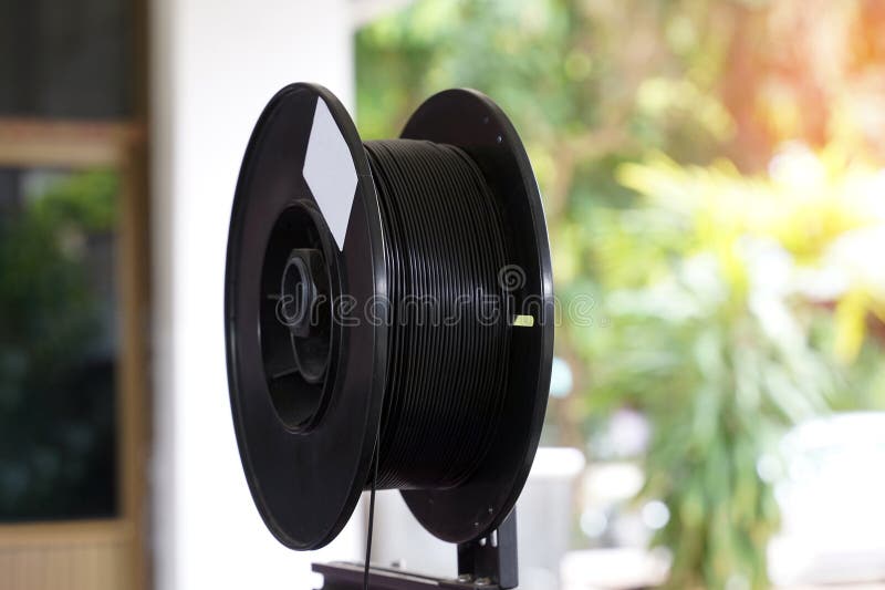Black 3D Printer Filaments Rolls are Long, Thin Strands Wrapped on a ...