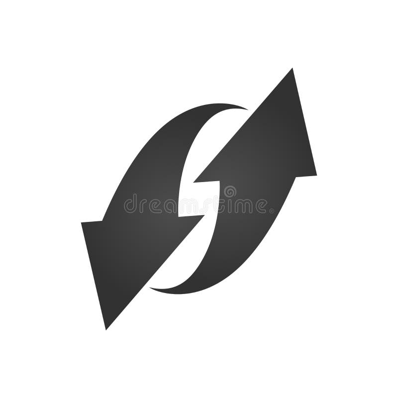 Black 3d Shiny Arrows. Vector Illustration on White Background Stock ...