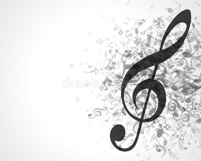 Black 3d Treble Clef on Abstract Music Vector Background. Fireworks ...