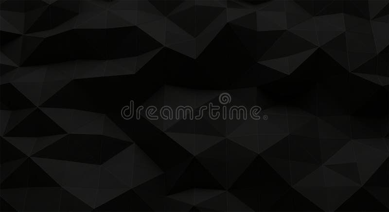 Black 3D Vector Rhombus Pattern Abstract Background. Science Technologic Conceptual Tetragonal ...