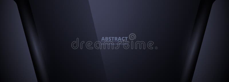 Black 3D Vector Wide Abstract Background. Abstract Modern Elegance ...