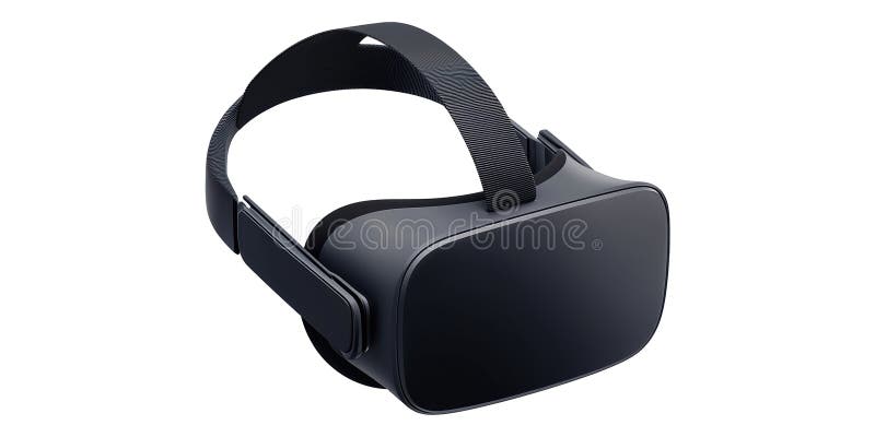 Black 3D Virtual Reality Headset Isolated on Transparent Background ...