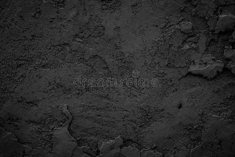 Black or Dark Gray Rough Grainy Soil or Sand Plaster Texture Background ...