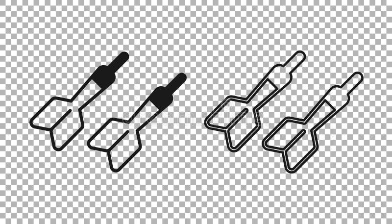 Black Dart Arrow Icon Isolated on Transparent Background. Vector Stock ...