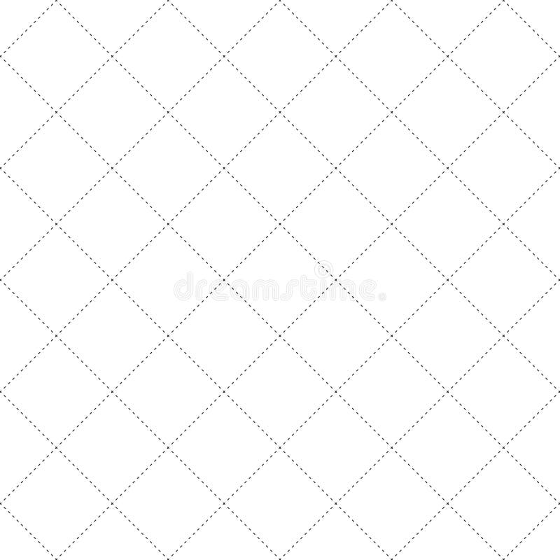 White Dash Square Seamless on Black Background. Vector Illustration ...