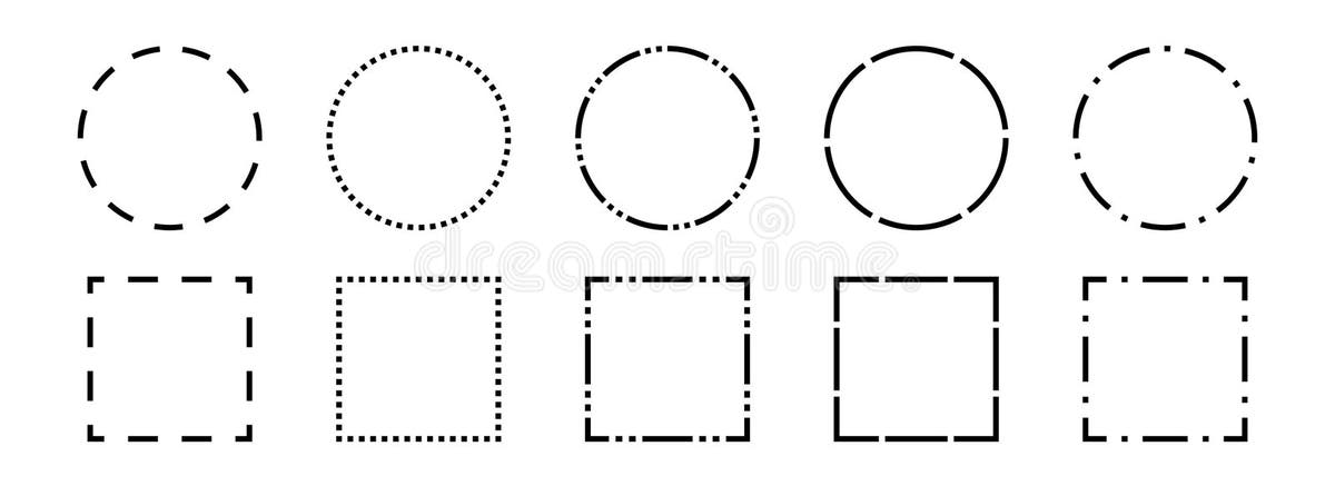 Dashed Circle Outline Stock Illustrations – 1,414 Dashed Circle Outline ...