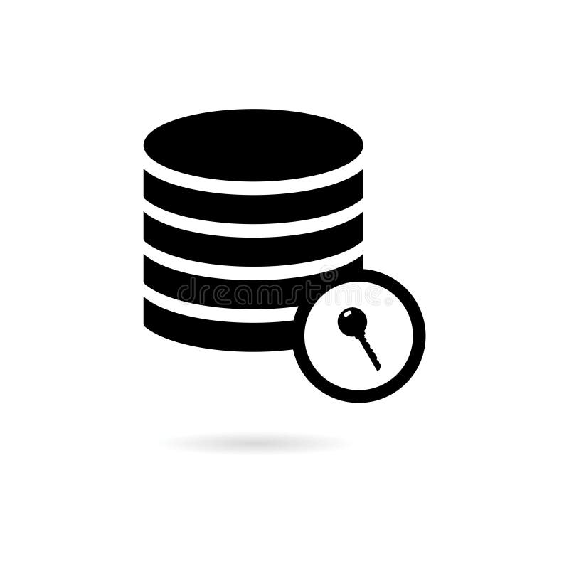 Black Data Access Icon or Logo, Password Concept Stock Illustration ...