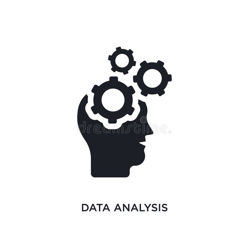 Black Data Analysis Isolated Vector Icon. Simple Element Illustration ...