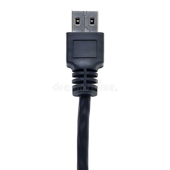 Black Data Cable on Transparent Background - Ai Generated Stock ...