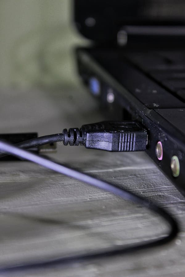 Plug for Laptop Charging Socket, Isolated on White Background Stock ...