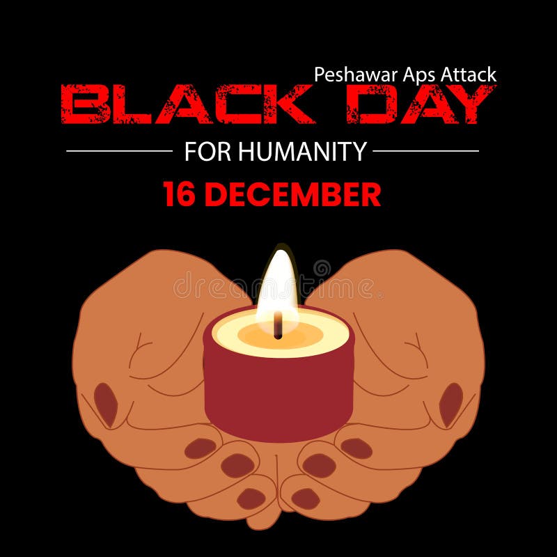 16 12 Black Day Aps Peshawar Attack Template. Stock Vector ...