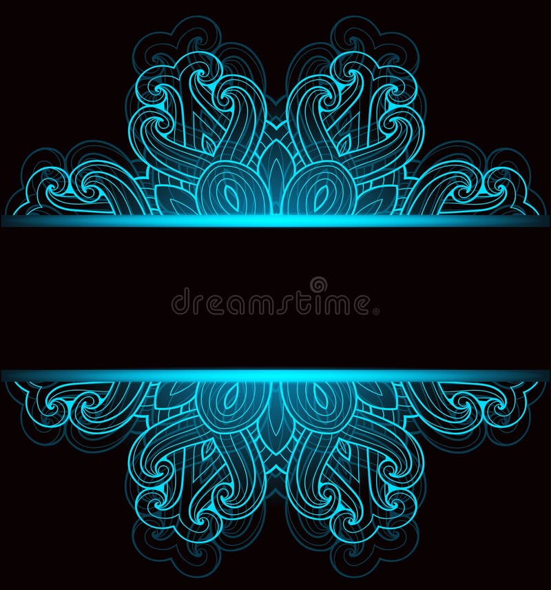 Black Decorative Background Stock Vector - Illustration of shining ...