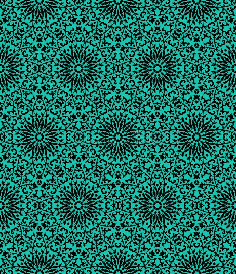 Black decorative pattern stock vector. Illustration of vector - 191758132